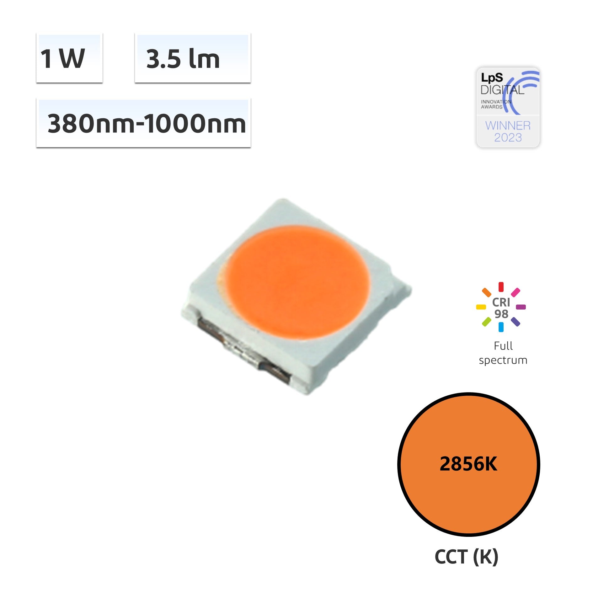 YUJILEDS® CIE A 2856K SAI 95 1W LED SMD - 5050 - 10pcs