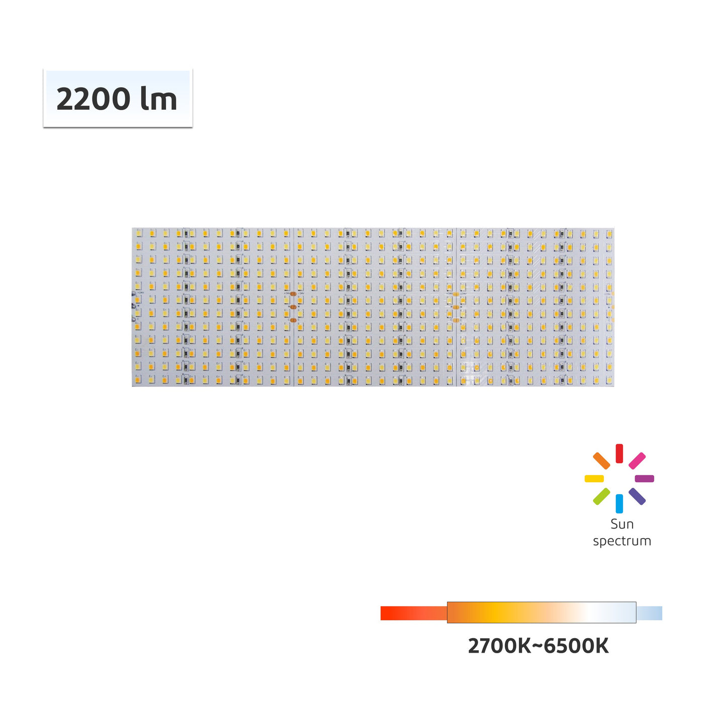 SunWave™ CRI 98 Multirow Tunable White LED Flexible Panel 2700K-6500K
